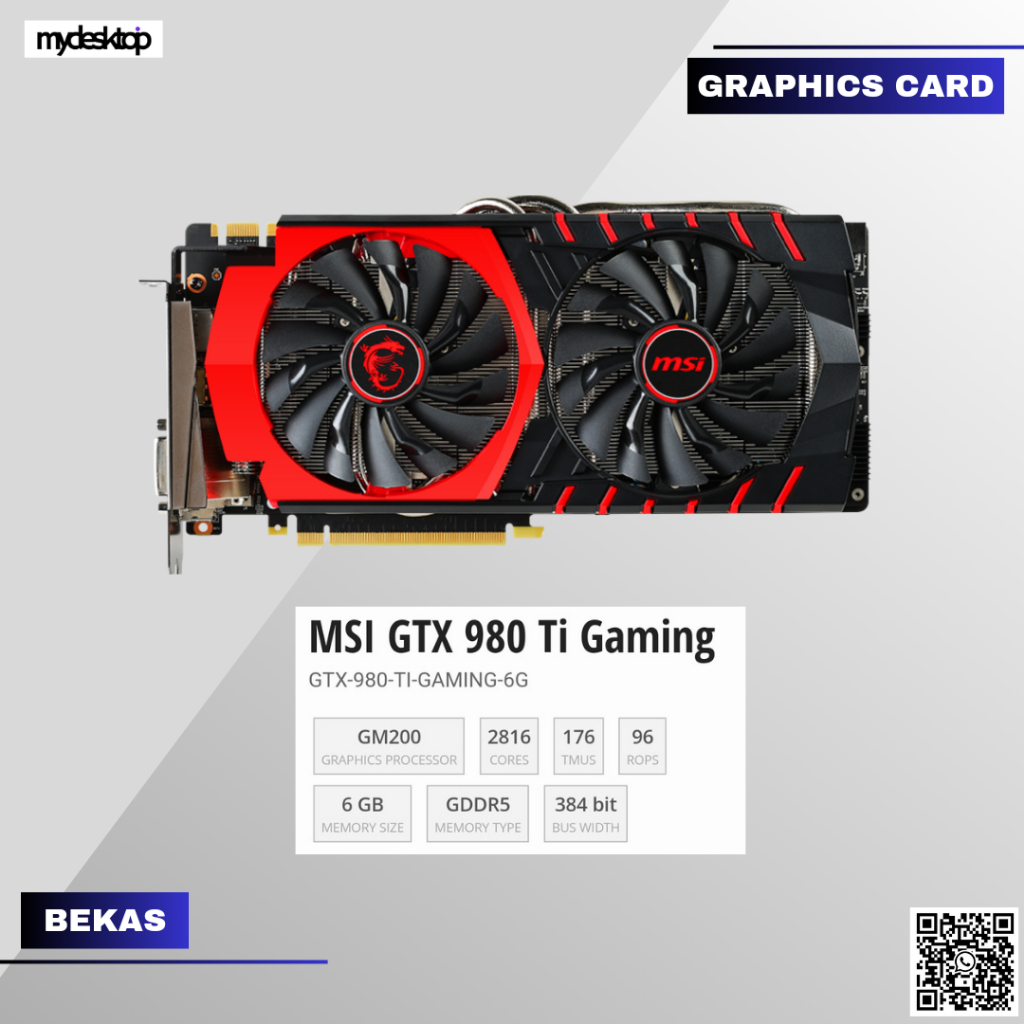 Jual VGA NVIDIA GEFORCE GTX 980TI 6GB GDDR5 | Shopee Indonesia