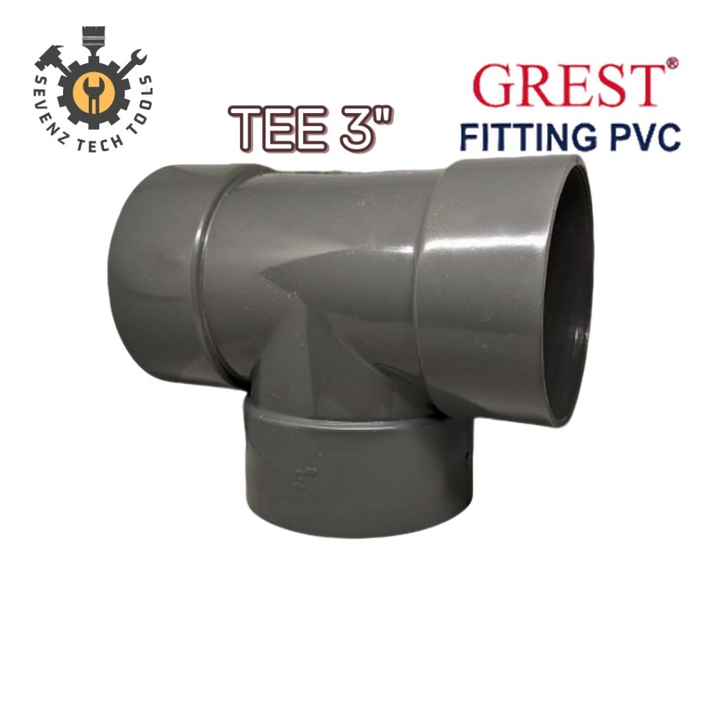Jual TEE PIPA PVC 3" INCH GREST FITTING PVC BENTUK T FITTING PVC TEE ...