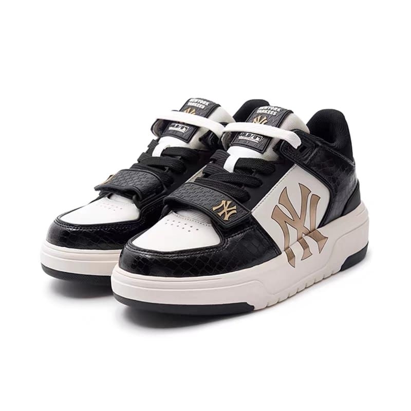 Jual Sepatu MLB Chunky Liner High NY Yankees Lux Black Gold / MLB ...