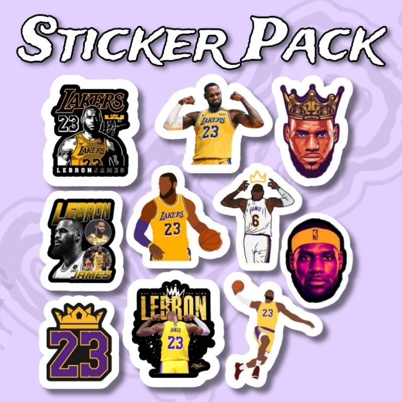 Jual Sticker NBA Lebron James Pack isi 10 pcs vinyl waterproof | Shopee ...
