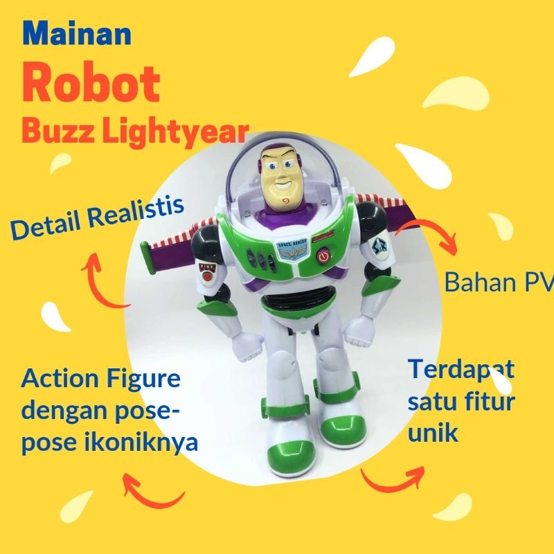 Jual Mainan Toy Story Figure Robot Buzz Lightyear Action Figure ...