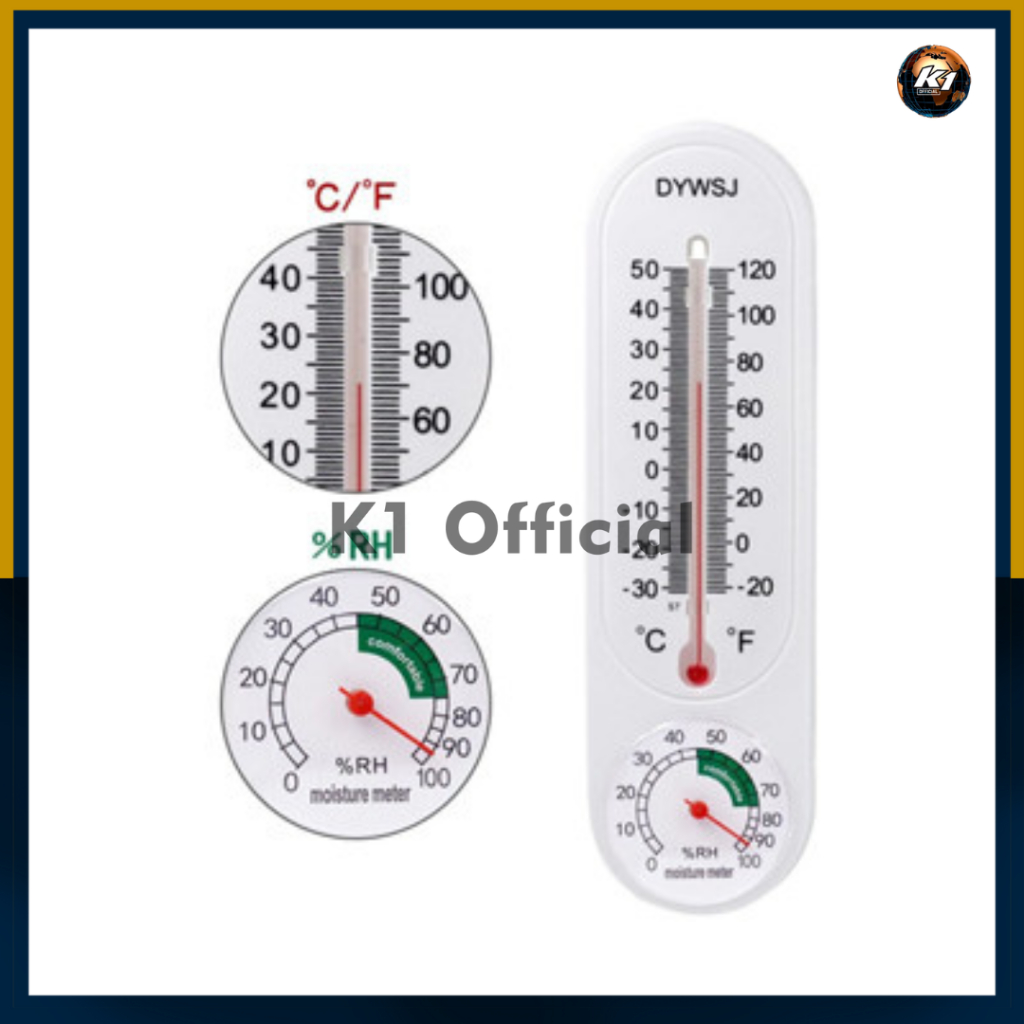 Jual THERMOMETER DINDING ANALOG ALAT PENGUKUR PENGATUR SUHU KELEMBABAN ...