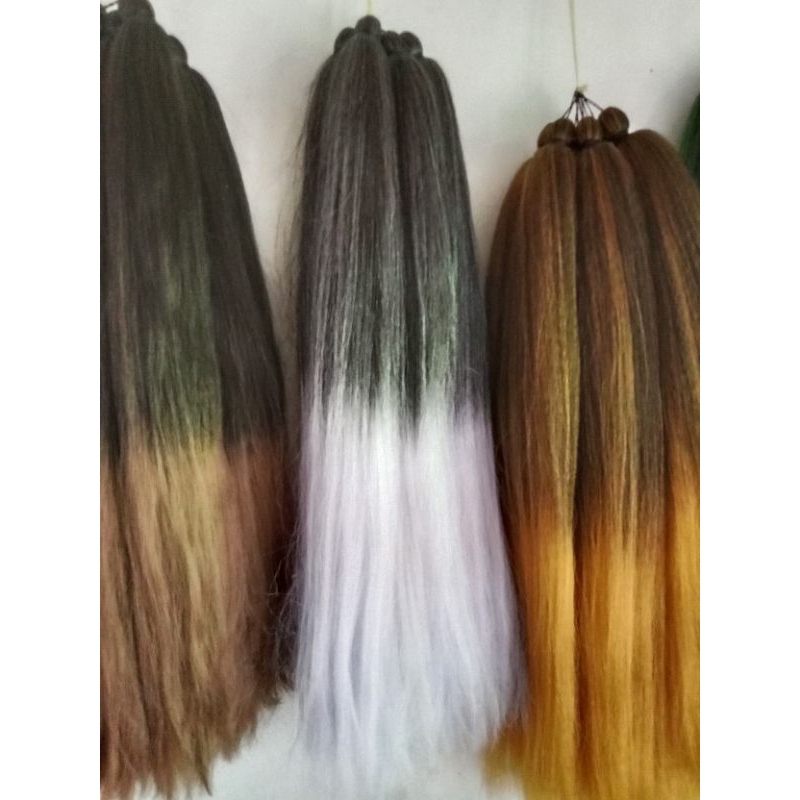 Jual Rambut Sambung cemara ombre putih kertas | Shopee Indonesia