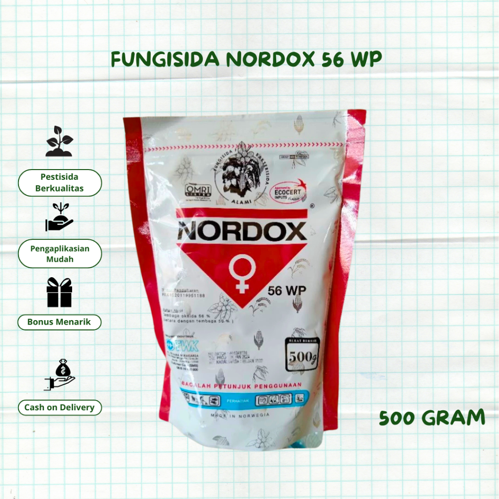 Jual NORDOX 56 WP 500 GRAM FUNGISIDA BAKTERISIDA | Shopee Indonesia
