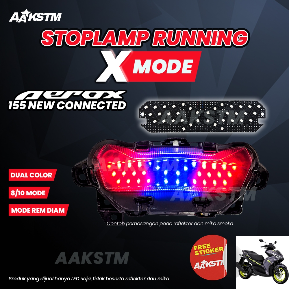Jual Lampu Rem LED New Aerox X Mode LED 8 10 Mode Running Lampu Belakang Variasi Modifikasi ...