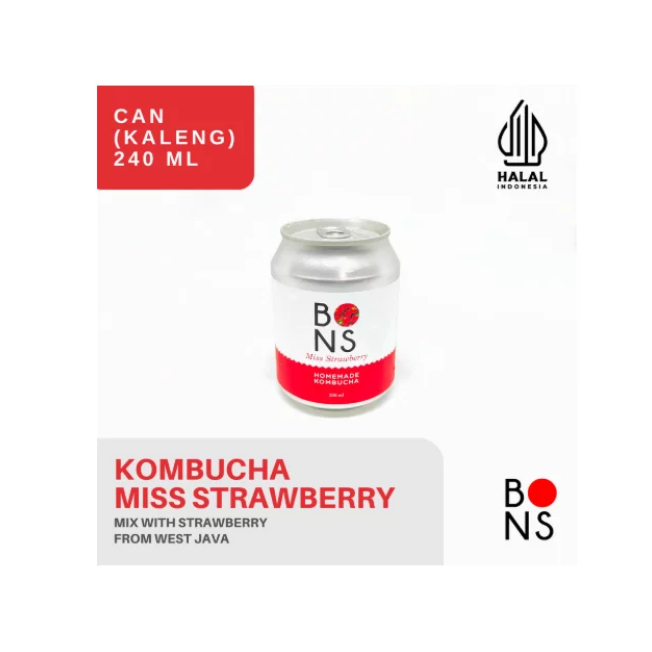 Jual Kombucha Miss Strawberry Minuman Kaleng Kombucha | Shopee Indonesia