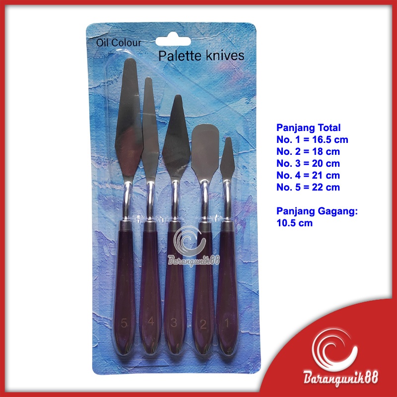 Jual [5 Pcs] Pisau Spatula Lukis Dekorasi Kue Pisau Palet Cake Painting ...