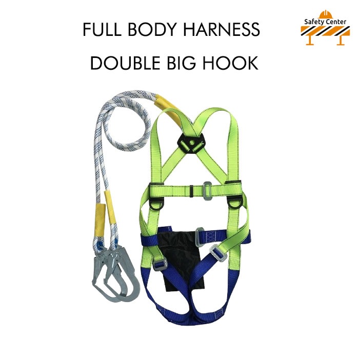 Jual Full Body Harness Double Big Hook / Safety Body Harness Double Big ...