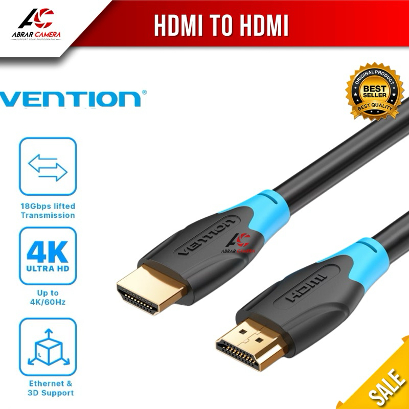 Jual Kabel HDMI to HDMI Vention AAC 3D v2.0 4K UHD High Speed Quality | Shopee Indonesia