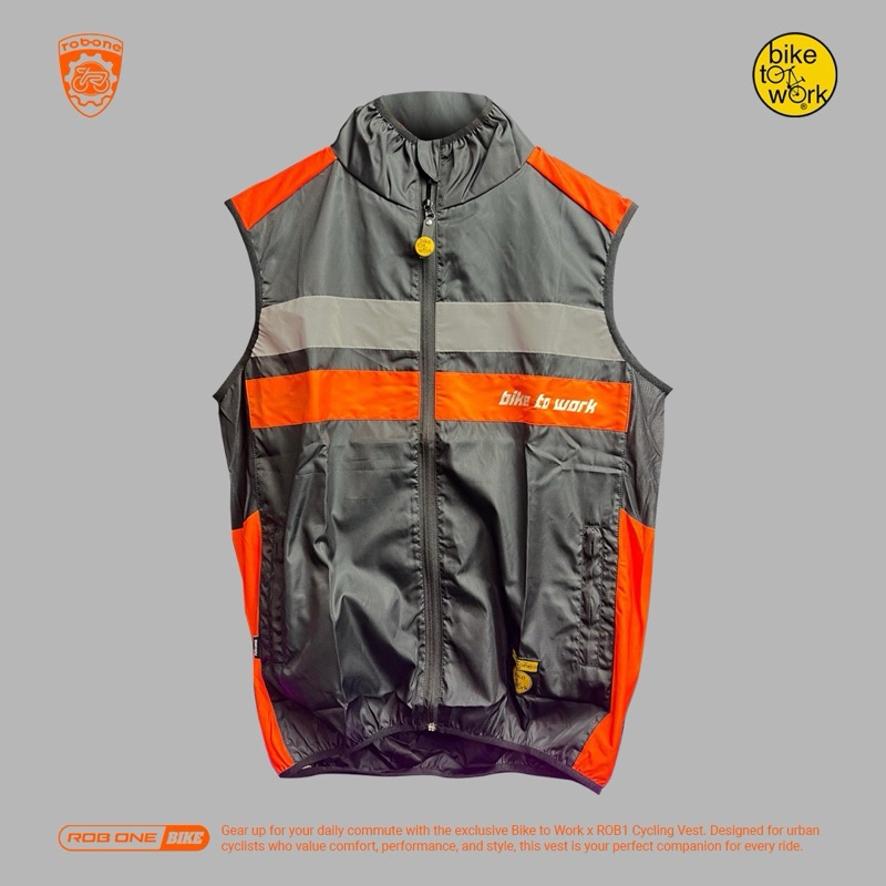 Jual Rompi atau Vest sepeda Rob one edisi Bike To Work | Shopee Indonesia