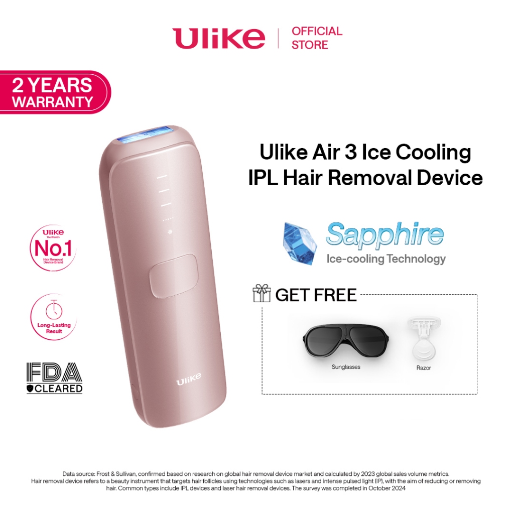 Jual Ulike Air 3 Pink Ice Cooling IPL Hair Removal Device / Alat Penghilang Rambut | Shopee ...
