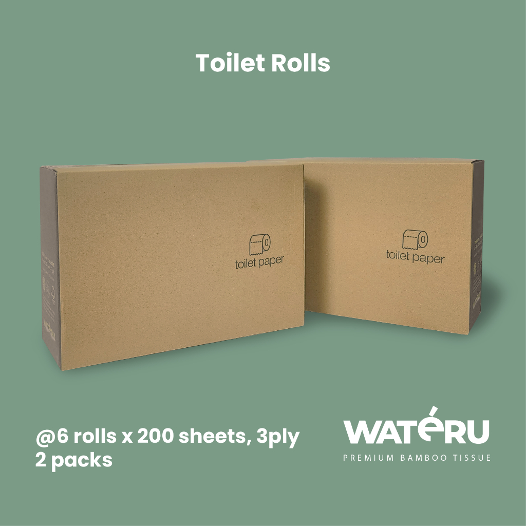 Jual Wateru Natural Bamboo Tissue / Tisu Bambu - Toilet Ecopack 6 rolls ...