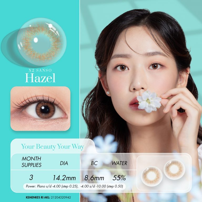 Jual X2 Sanso Color - Hazel | Sky Blue | X2 Softlens | Soflen Biru ...