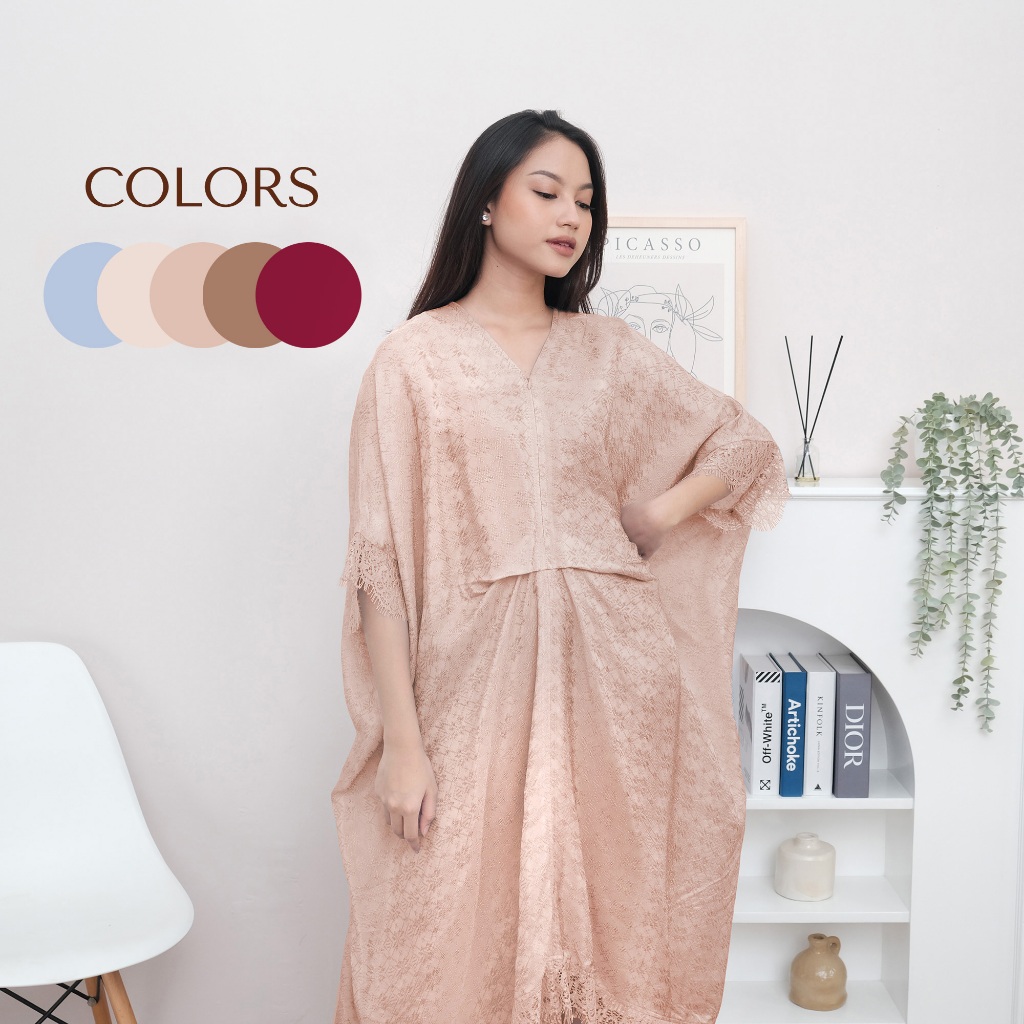 Jual Benangsari Nadia Plain Kaftan Viscose Batik Viskos Wanita | Shopee Indonesia