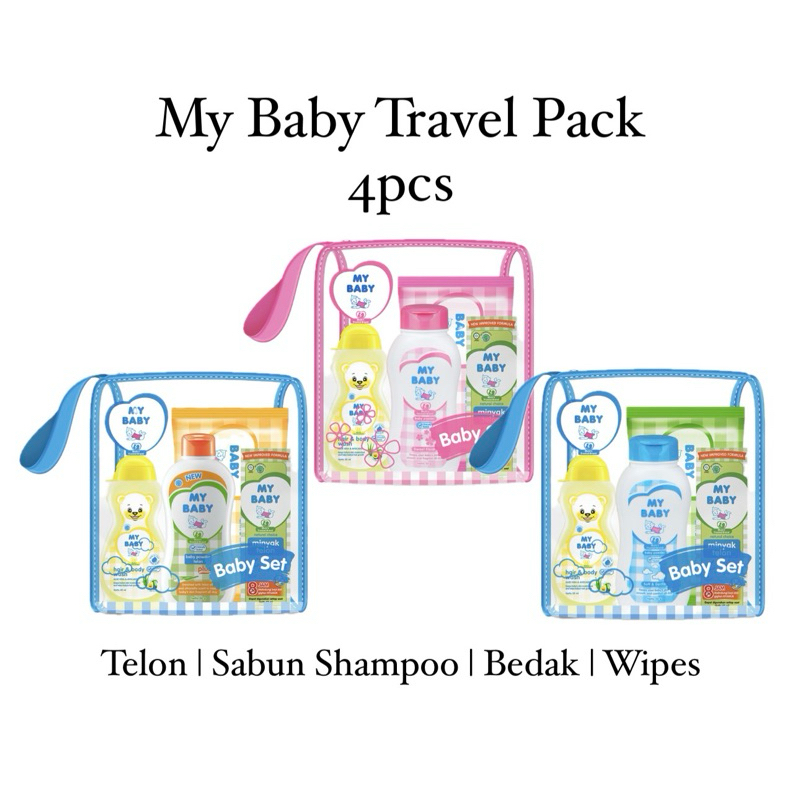 Jual MY BABY Set Travel Pack Isi 4 Item Kemasan Pouch Tas | Shopee ...