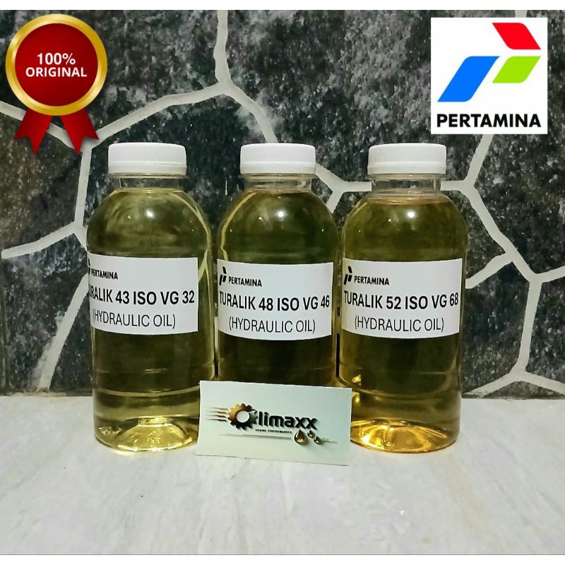 Jual Oli shock hidrolik hydraulic Pertamina Turalik ISO VG 32 46 68 Original kemasan Repack ...