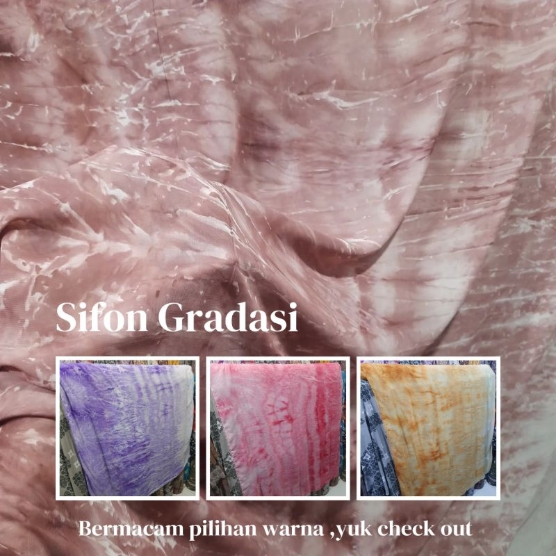 Jual KAIN GRADASI SIFON | Harga/0,5m | Kain gradasi 2 warna premium ...