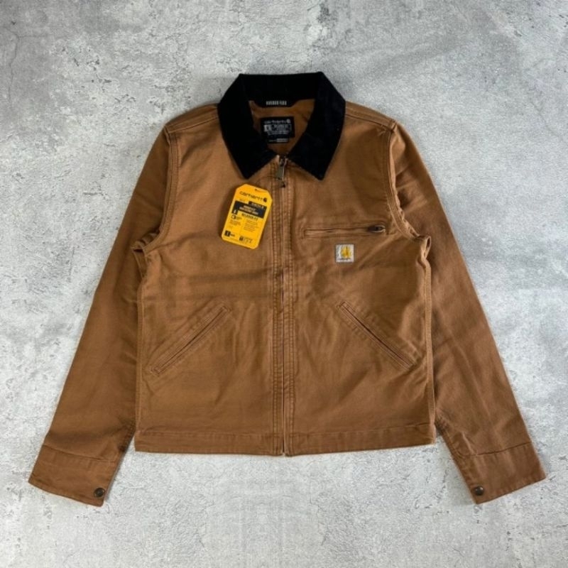 Jual Carhartt Rugged Flex Relaxed Fit Duck Detroit Jacket Brown | Shopee Indonesia