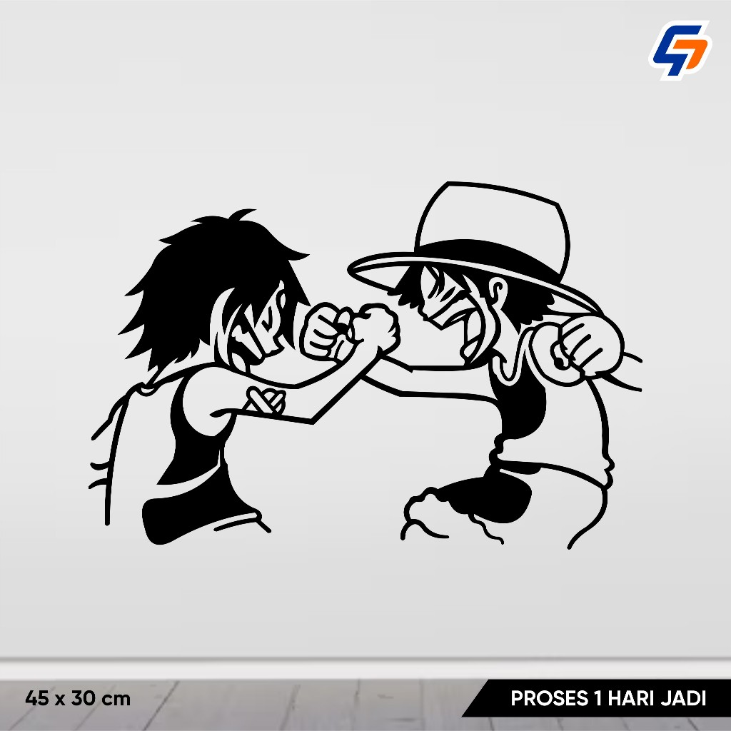 Jual STIKER DINDING CUTTING STIKER ONE PIECE STIKER LUFY STIKER TEMBOK ...