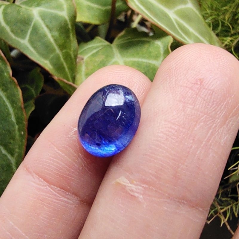 Jual Batu Permata Natural Blue Safir Afrika Kating Oval Polos A / Blue ...