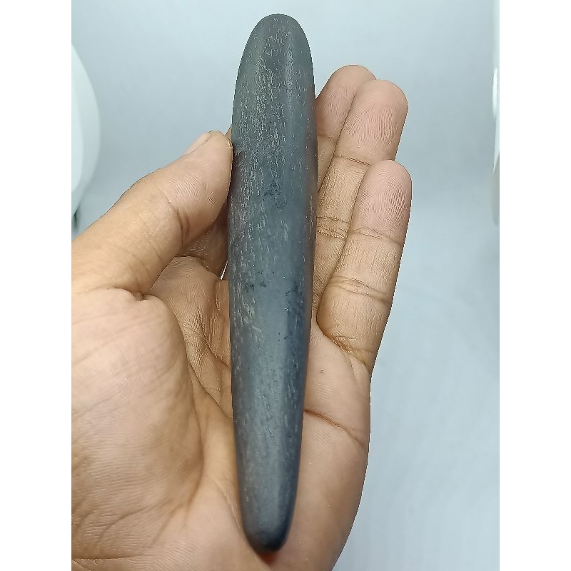 Jual Batu Posil Galih Kelor Hitam Bentuk Bulat Panjang | Shopee Indonesia