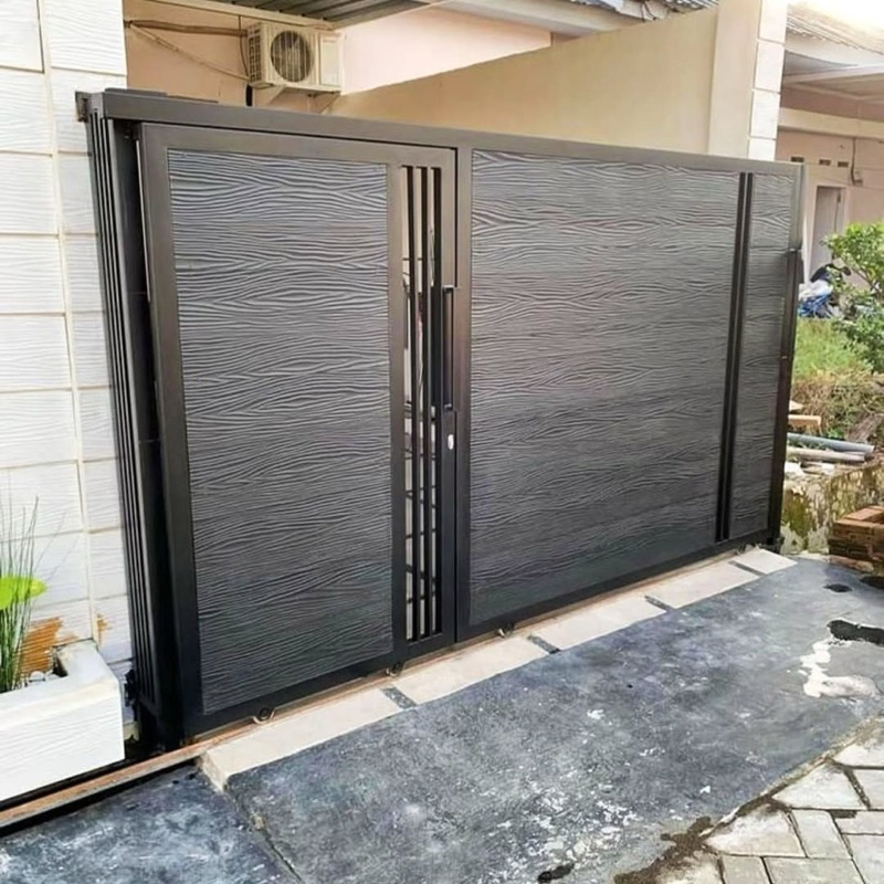 Jual Pagar Rumah Kombinasi GRC Cat Warna Hitam Doff | Shopee Indonesia