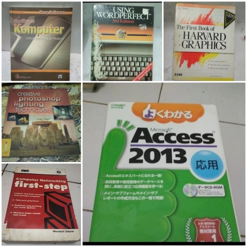 Jual original access 2013 Using wordpeefect The first book of hardvard graphics Applikasi ...