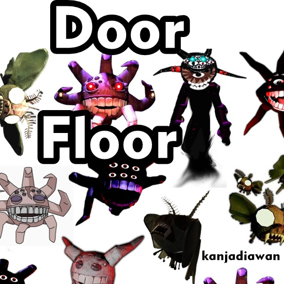 Jual Stiker Doors Floor 2 Roblox Giggle Grumble Doors The Batmoths ...