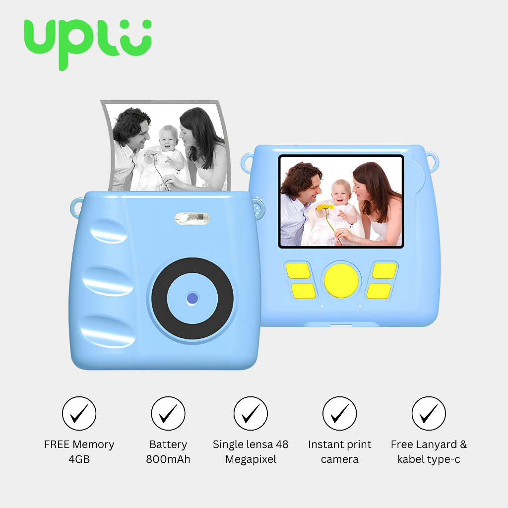 Jual UPLU Kamera Anak Mini Digital Instant Print Layar HD 2,4 Inch ...