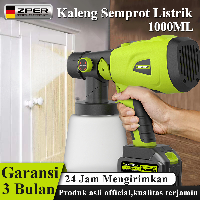 Jual ZPER Pistol semprot litium 400W Electric Spray Gun 1000ml Alat ...