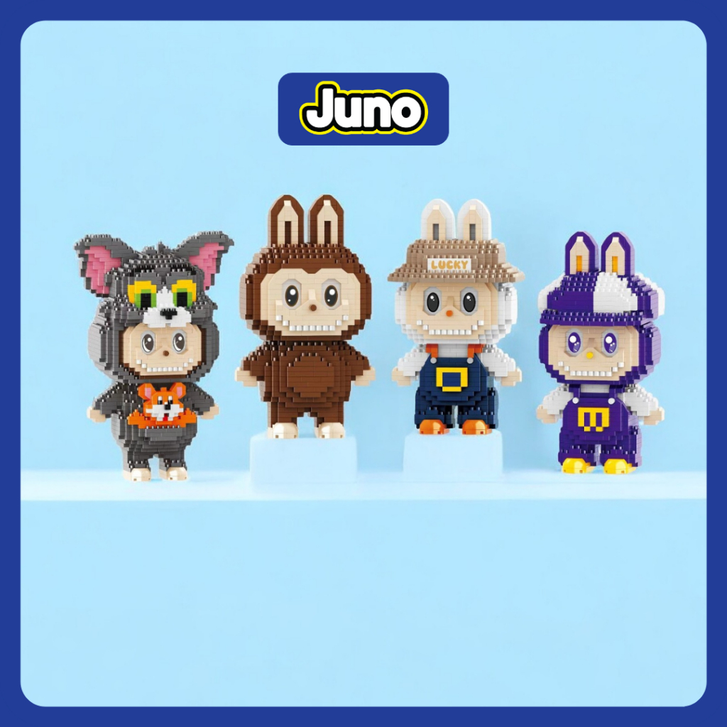 Jual JUNO Mainan Bricks Block Labubu the Monsters Vinyl Face Mainan ...