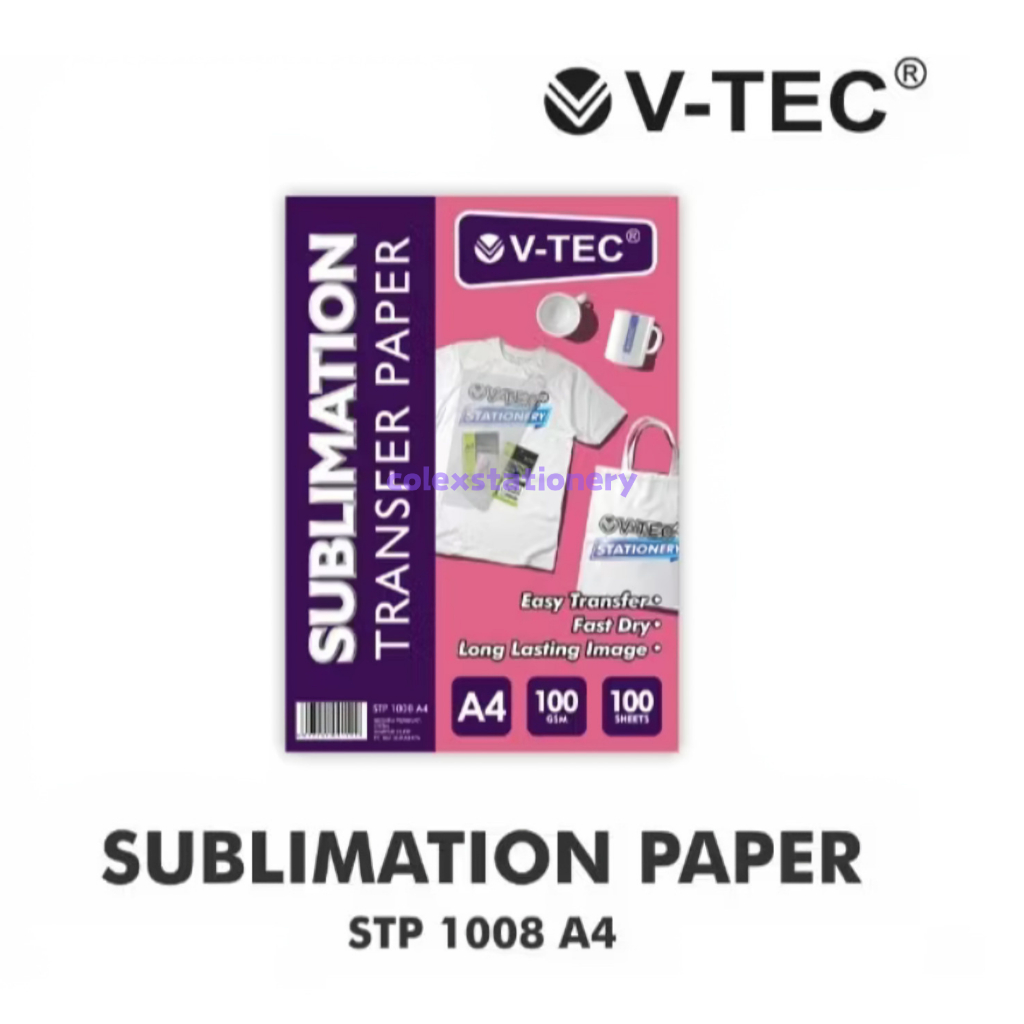 Jual Kertas Sablon Sublim / Sublimation Transfer Paper Ukuran A4 Isi 100 Lembar 100 Gsm High ...