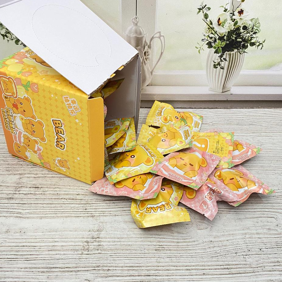 Jual Penghapus Mystery Bear Kuning 1 Box isi 32 PCS Lengkap CUTE Lucu ...