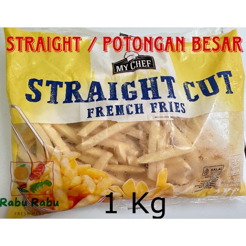 Jual Kentang Frozen Beku STRAIGHT (POTONGAN BESAR) MY CHEFF MYCHEFF ...