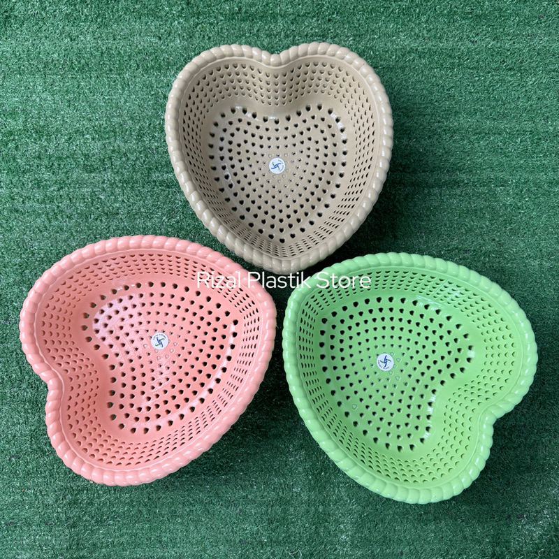 Jual ( 6 PCS ) WAKUL LOVE HATI /WAKUL GALAXY PLASTIK/KERANJANG BUAH ...