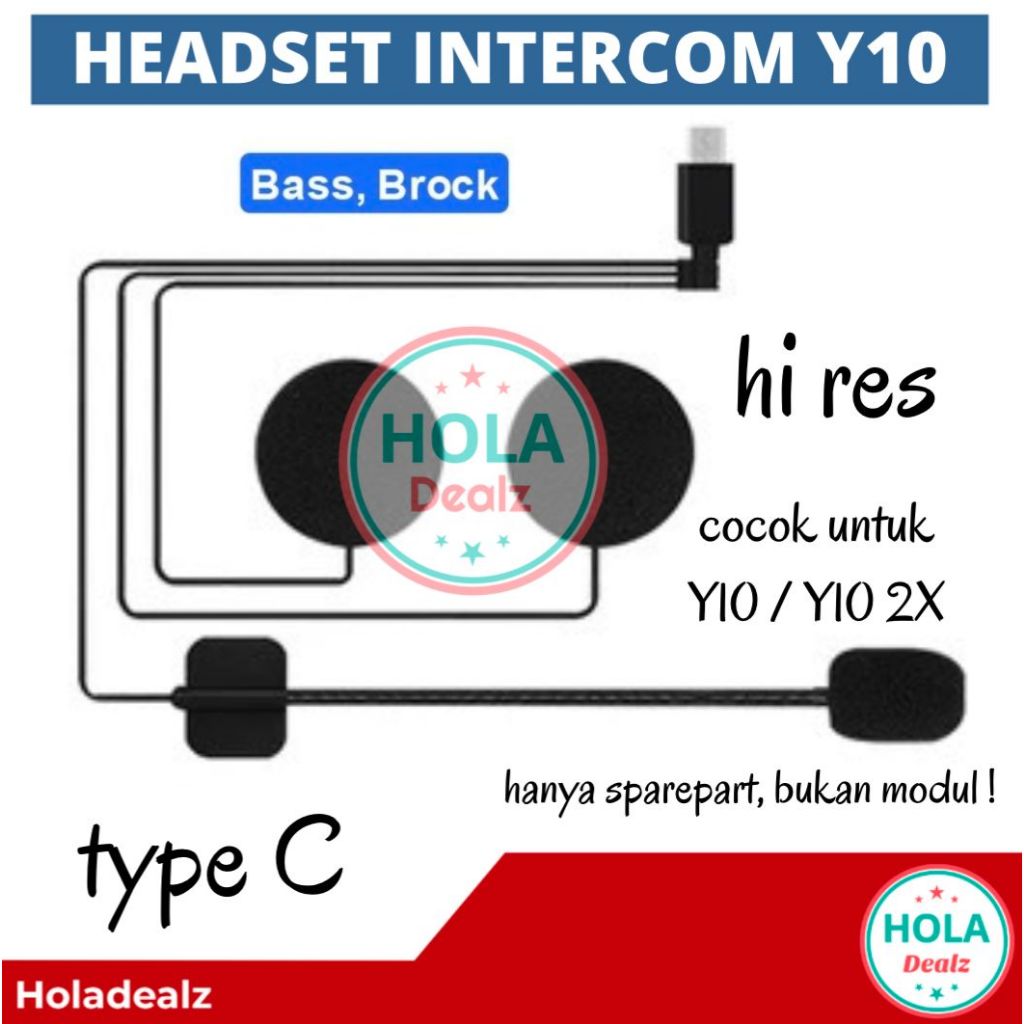 Jual SPARE PART HEADSET Y10 2X SPEAKER Y10 2X INTERCOM Y10 2X INTERCOM ...