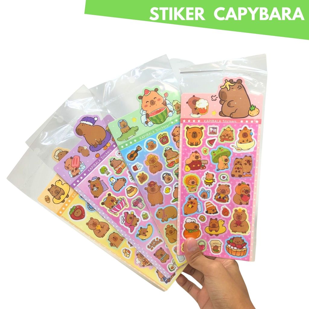 Jual Stiker Capybara Sticker Kapibala Impor Tempelan Stiker Karakter ...