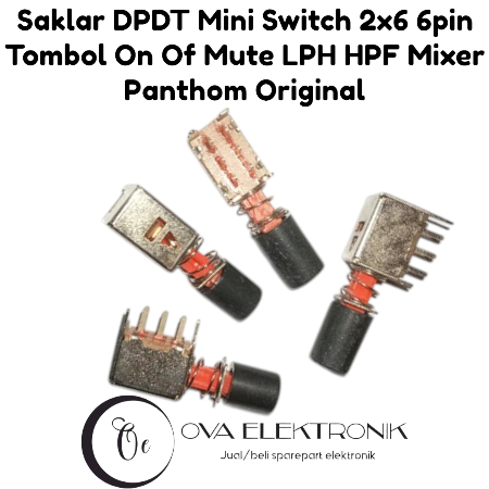 Jual Saklar DPDT Mini Switch 2x6 6pin Tombol On Of Mute LPH HPF Mixer ...