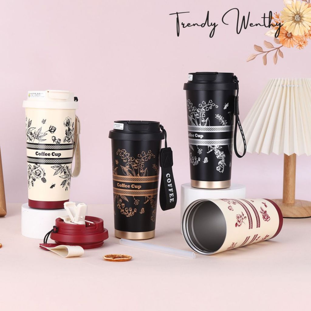 Jual TNW Tumbler Esthetic 500ML Panas Dingin / Coffee Cup Stainless ...