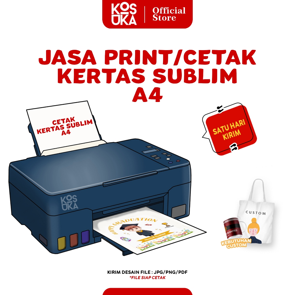 Jual Jasa Print Cetak Kertas Sublim A4 | Shopee Indonesia