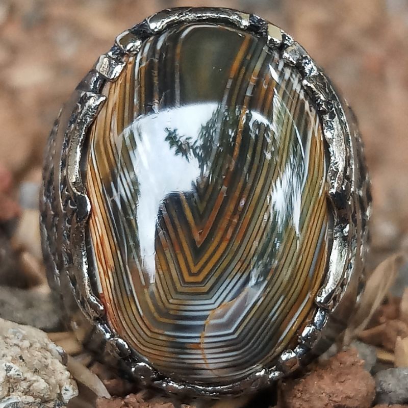 Jual Batu Akik Karang Nunggal Junder Multicolor Elegan Klimis Glowing ...