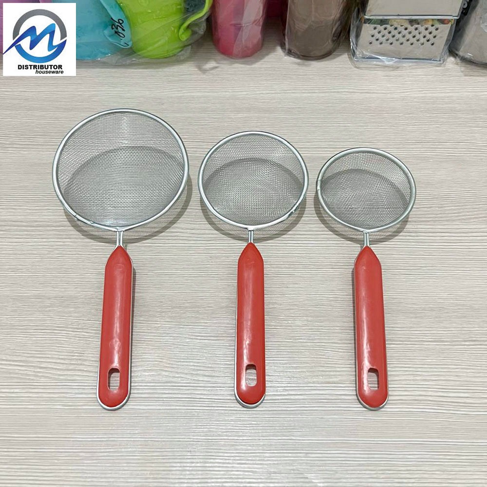 Jual Saringan Bulat Gagang Merah / Saringan Minyak Teh Santan | Shopee ...