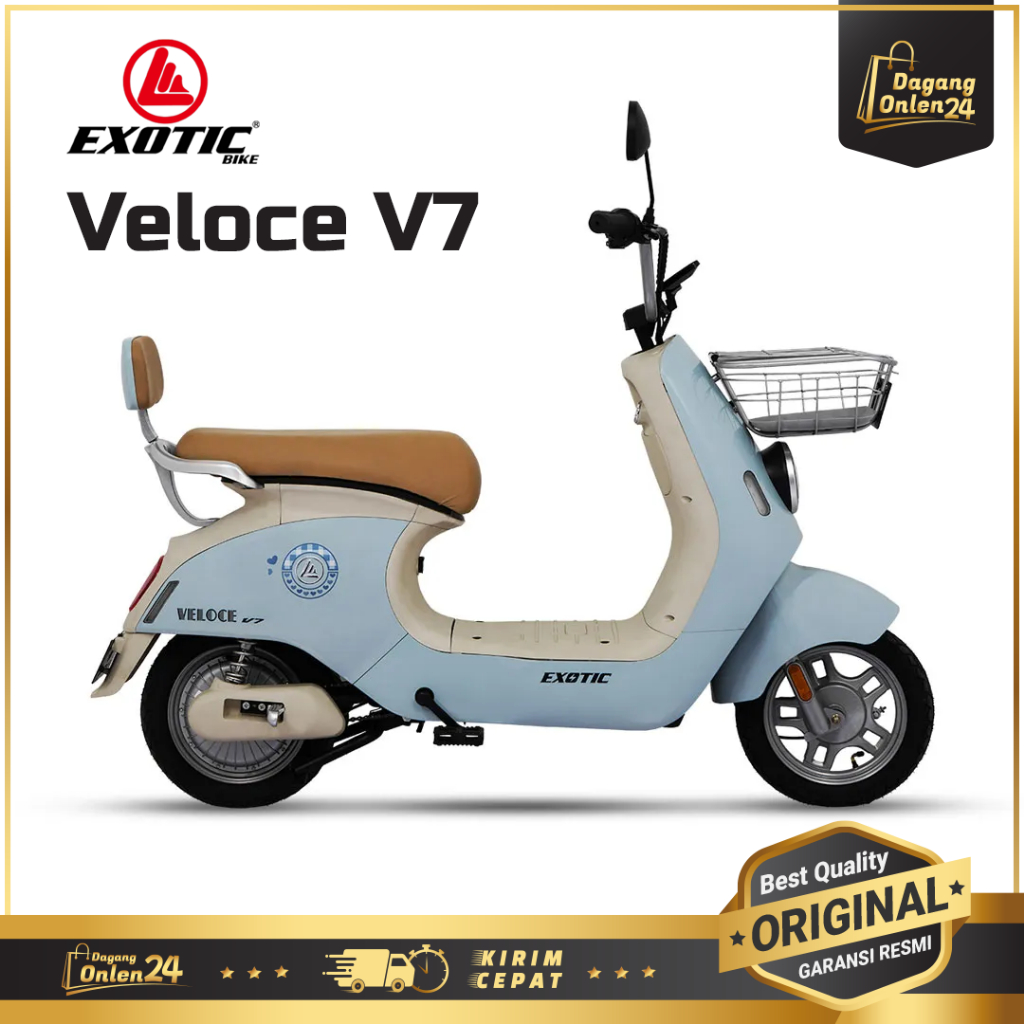 Jual Sepeda Listrik Exotic VELOCE V7 Jok Panjang Sepedah Murah Antik ...
