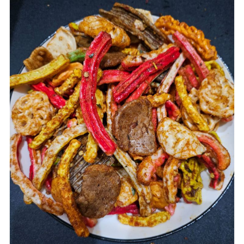 Jual Seblak Mix kerupuk bantat pedas merah 250gr | Shopee Indonesia