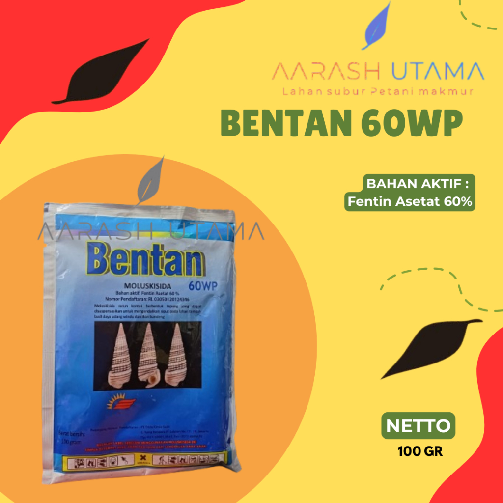 Jual BENTAN 60WP MOLUSKISIDA | Efektif Membasmi Keong / Fentin Asetat ...