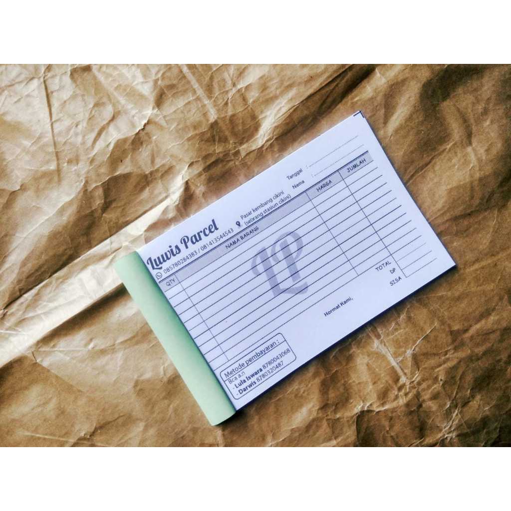 Jual (nota_notae)5 PLY (1/4 folio) FREE DESAIN NOTA CUSTOM Nota Ecer ...