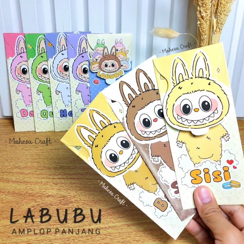 Jual Amplop Lebaran 2025 Natal Imlek Labubu | Amplop Panjang Unik Tebal ...