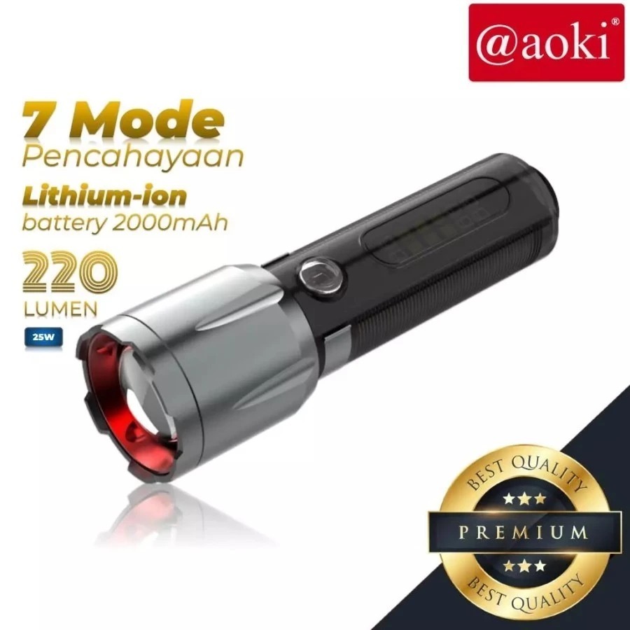 Jual Senter Genggam AOKI Senter 7 Mode Cahaya Magnetik Super Terang Portabel Pencahayaan ...