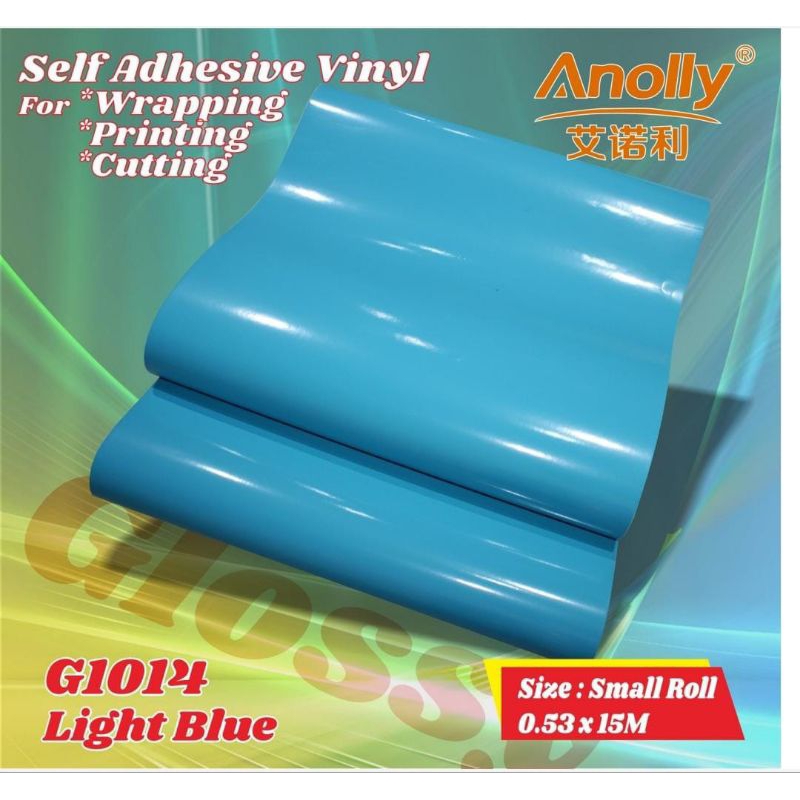 Jual HPL STIKER LIGHT BLUE/HPL STIKER POLOS/HPL STIKER BAGUS/HPL STIKER ...