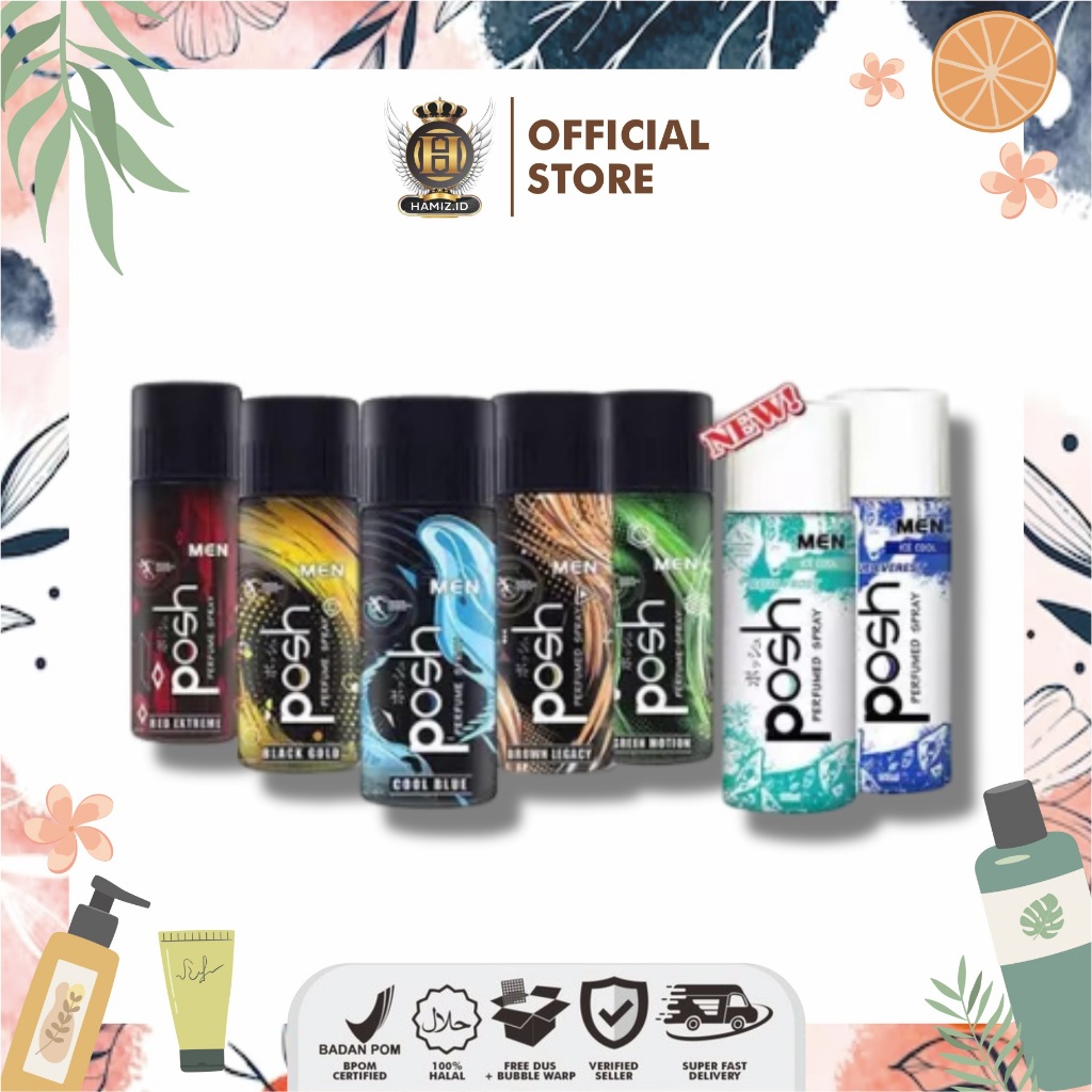 Jual Posh Men Perfumed Body Spray - Parfum Pria 150 ml | Shopee Indonesia